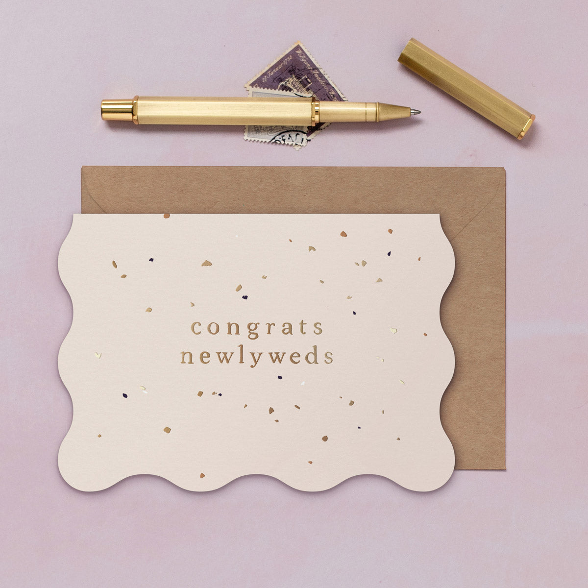 Newlyweds Wedding Card | Luxe Gold Foil | Sister Paper Co.
