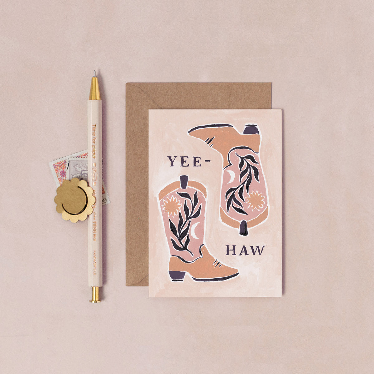 Yee-Haw Cowboy Boots Mini Card | Greeting Cards | Sister Paper Co.