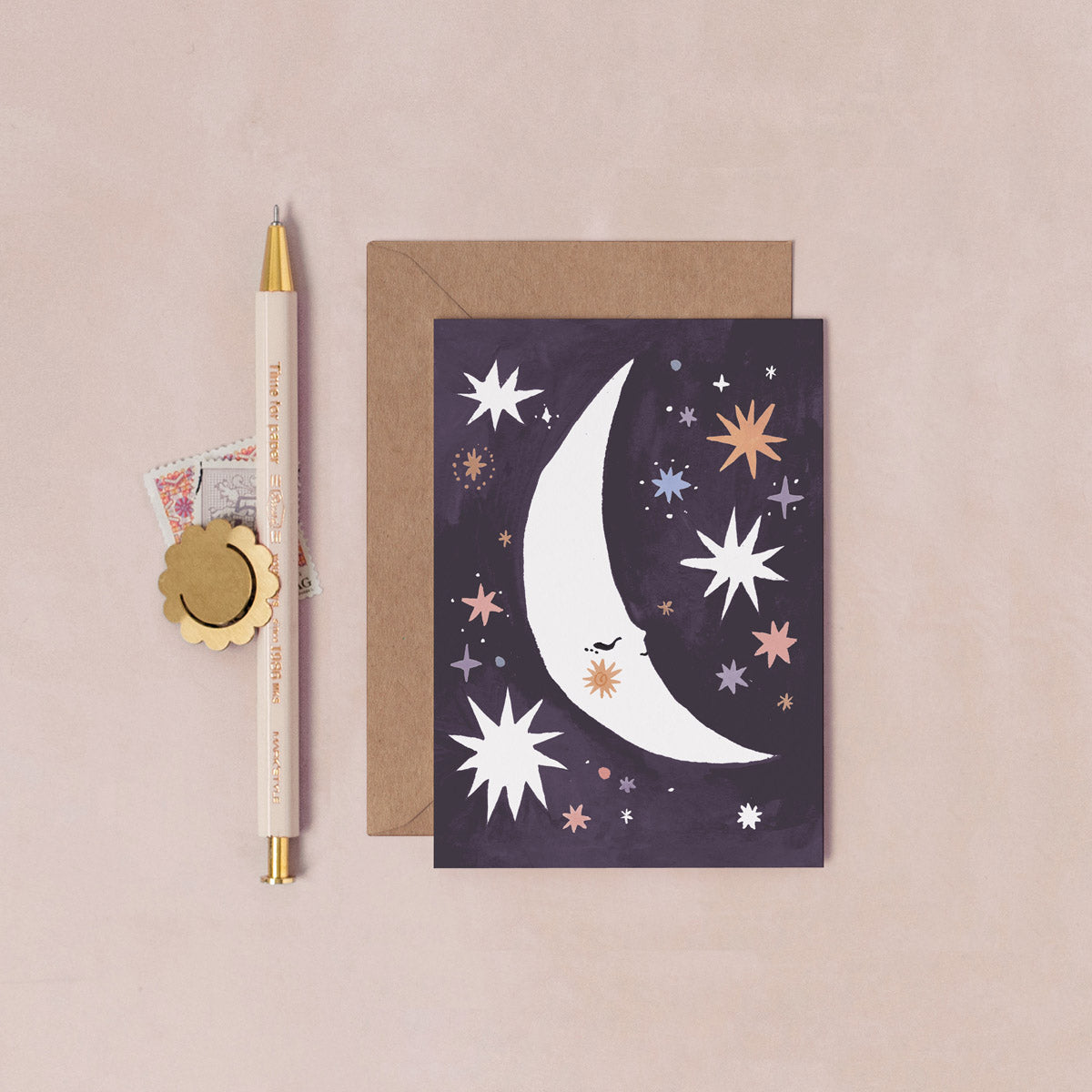 Sleeping Moon Mini Card | Greeting Cards | Sister Paper Co.