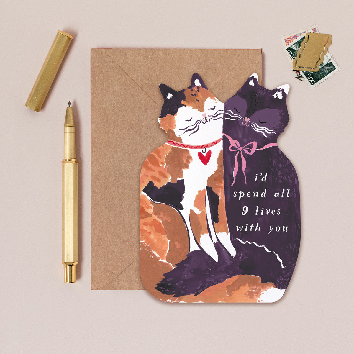 Nine Lives Cats Card | Sister Paper Co.